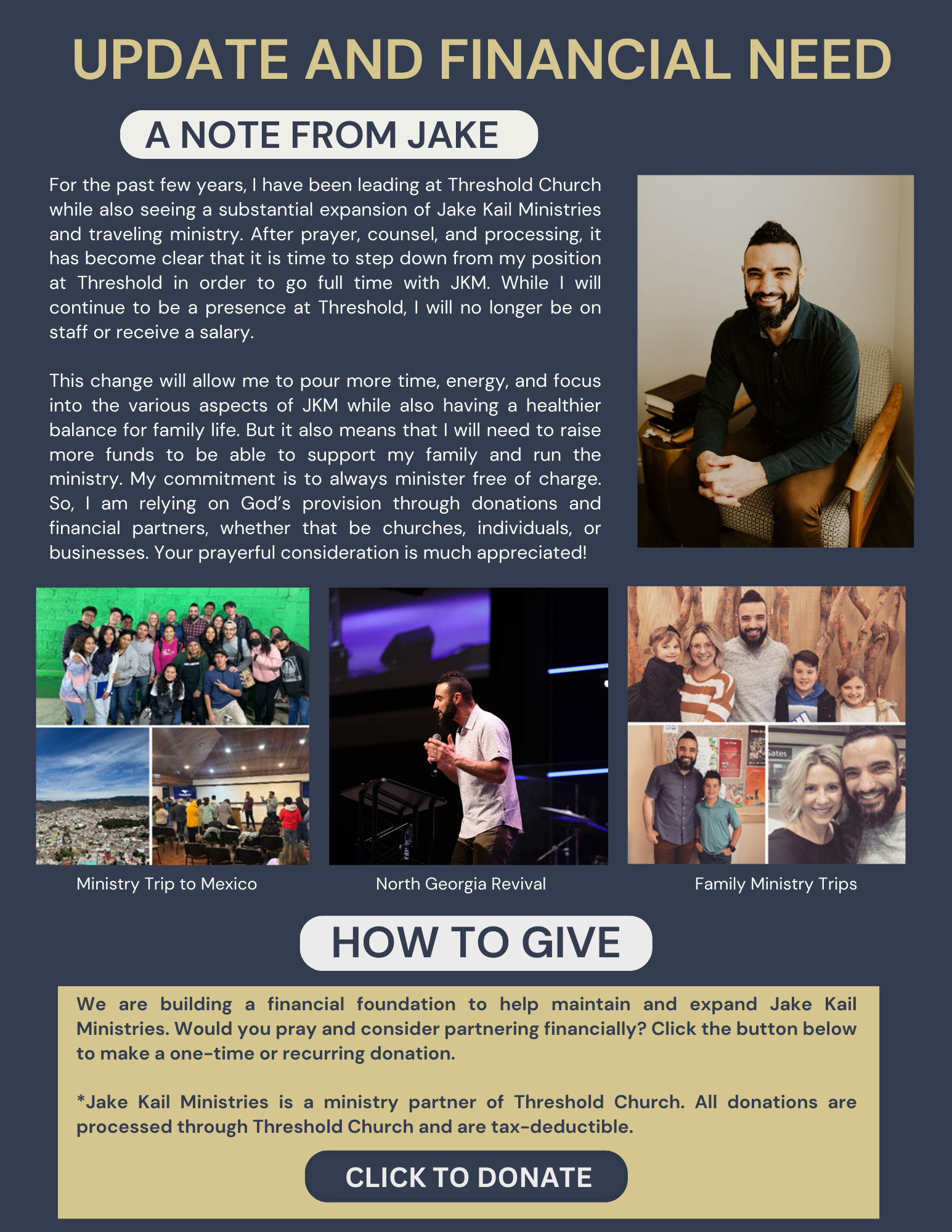 Big Ministry Update: Going Full Time with Jake Kail Ministries! - Jake ...